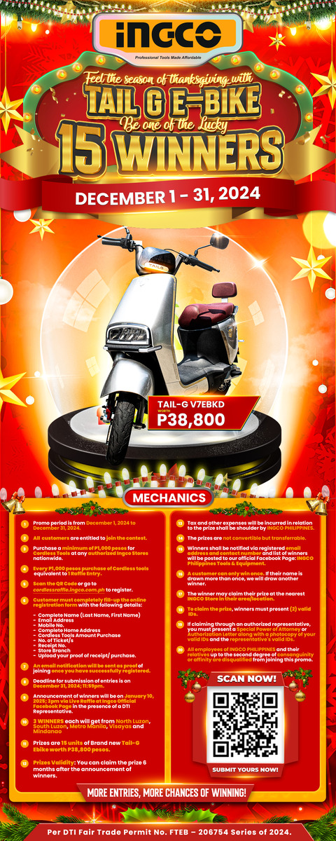 INGCO CORDLESS RAFFLE